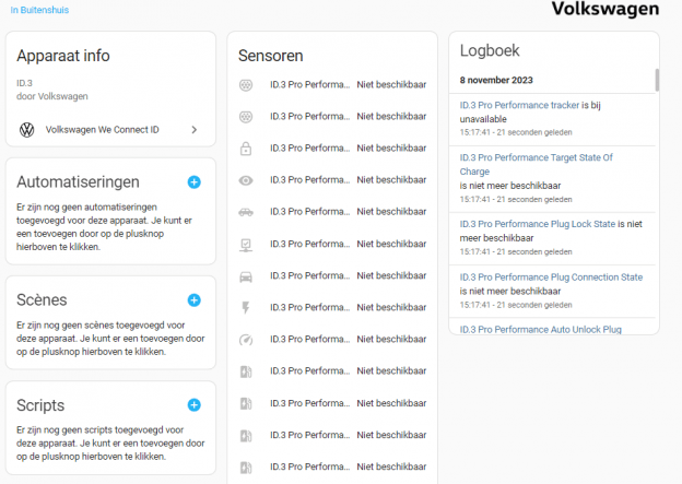 Home Assistant Volkswagen We Connect ID Integratie - Home Assistant Tips
