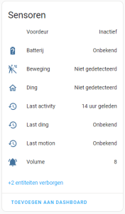 Ring Doorbell en Ring Chime in Home Assistant - Home Assistant Tips